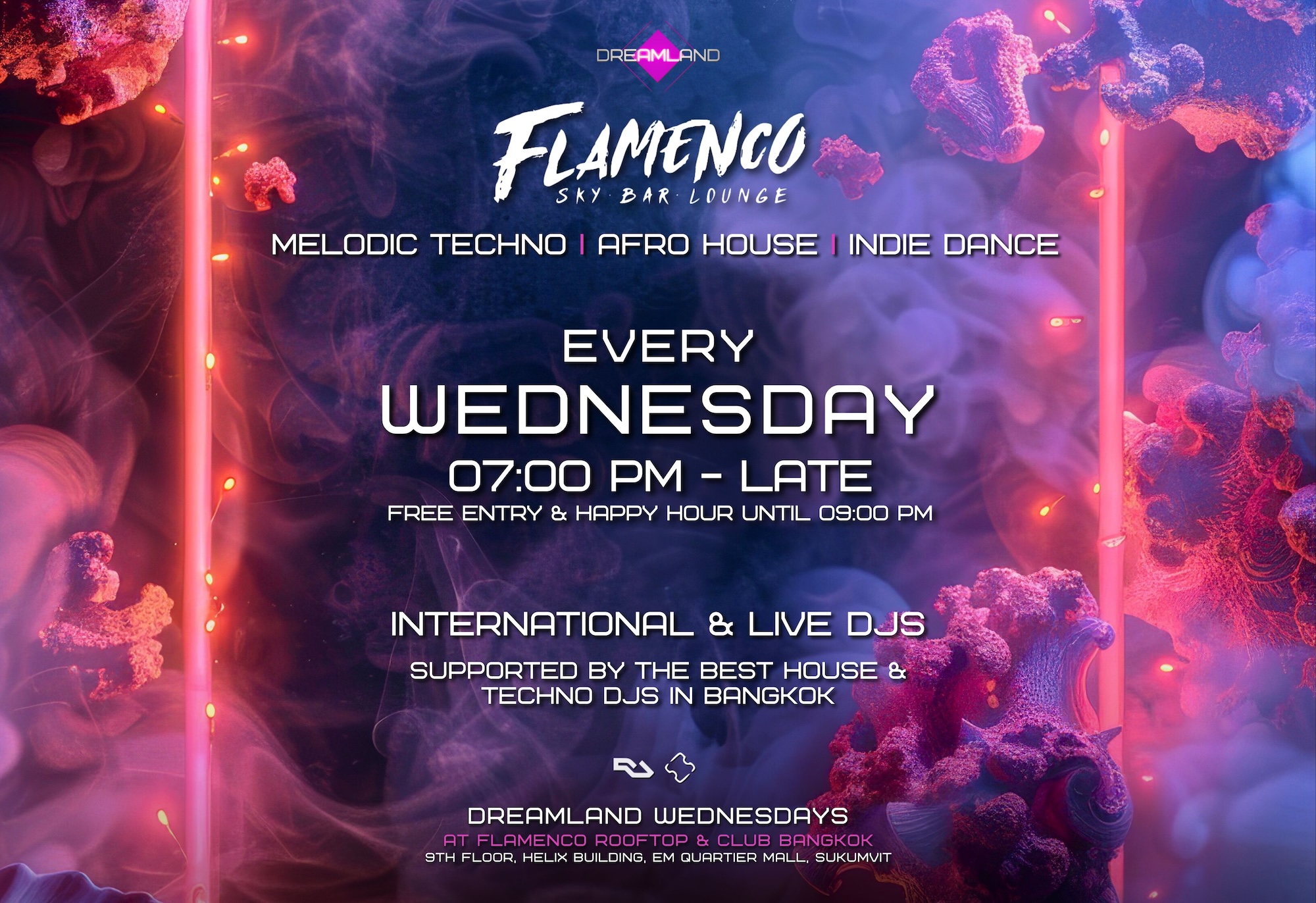 Megatix - DREAMLAND Wednesdays at Flamenco Rooftop & Bar - House ...