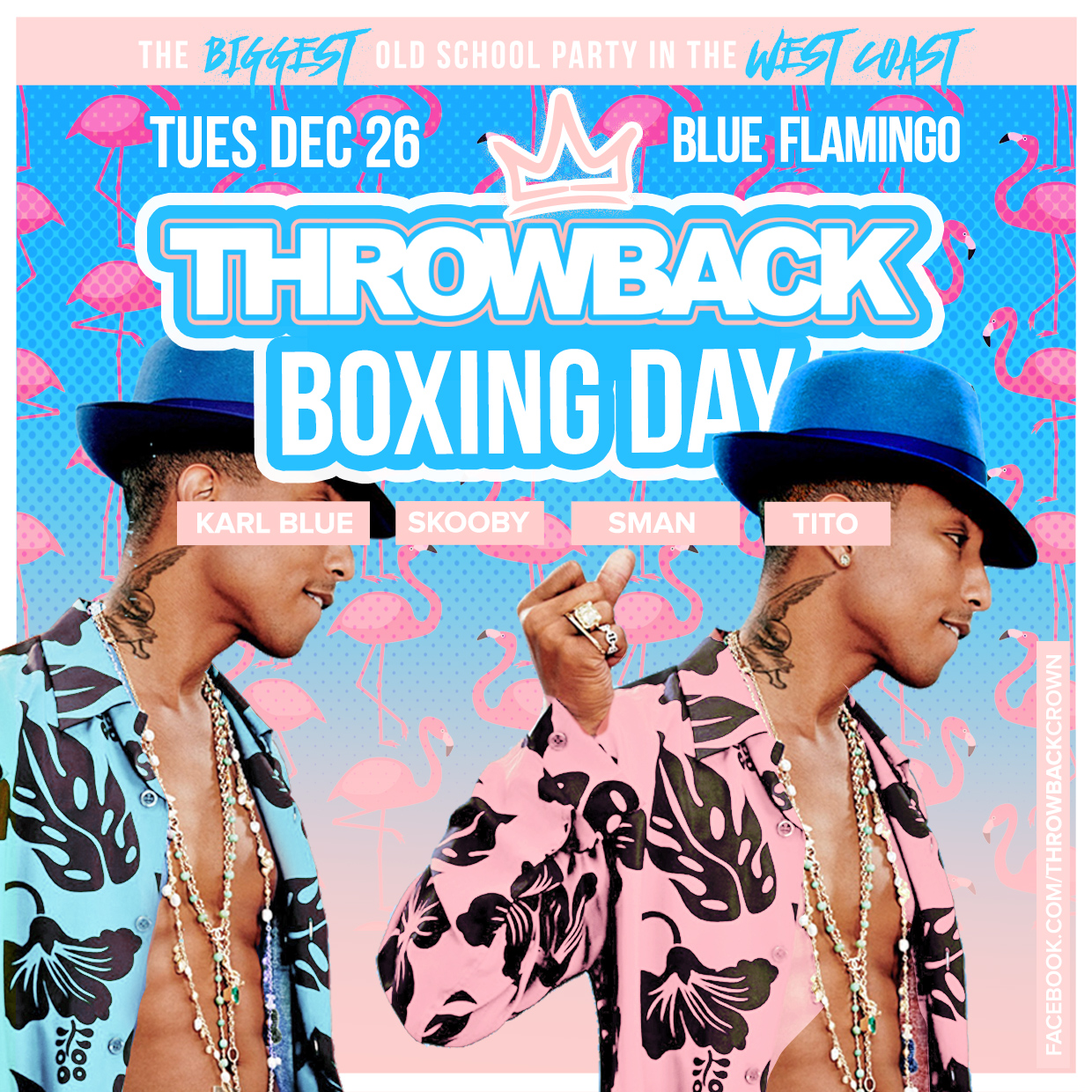 Megatix - THROWBACK | Boxing Day | Blue Flamingo | 26 Dec