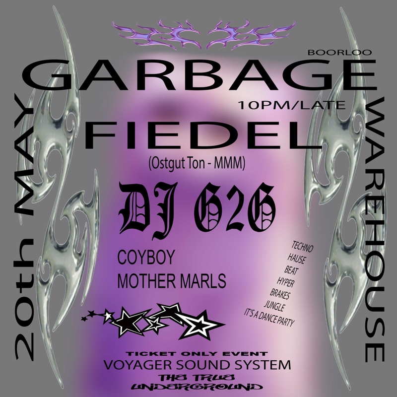 Megatix - GARBAGE presents Fiedel and DJ G2G in a Warehouse