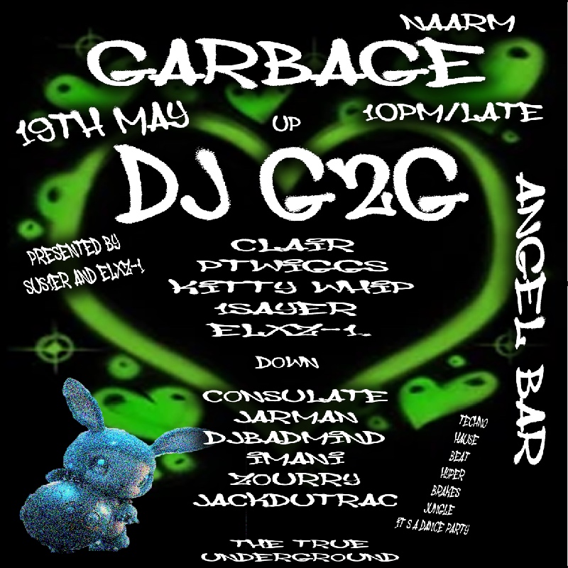 Megatix - GARBAGE presents DJ G2G ANGEL MUSIC BAR NAARM