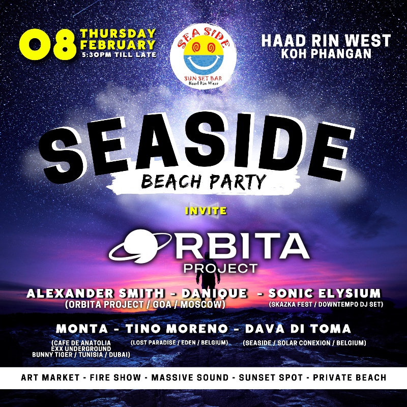 Megatix - SEASIDE BEACH PARTY Invite ORBITA Project