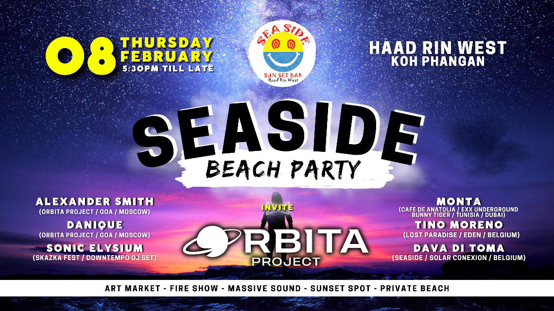 Megatix - SEASIDE BEACH PARTY Invite ORBITA Project