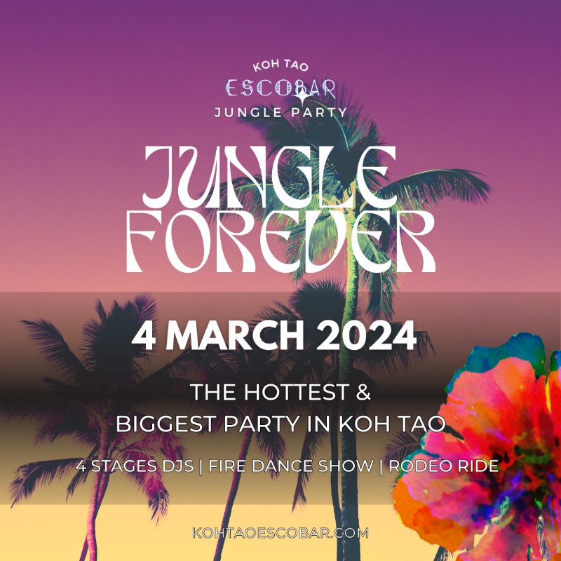 Megatix - Escobar KohTao - Jungle Forever 💥🌴 4.3.24