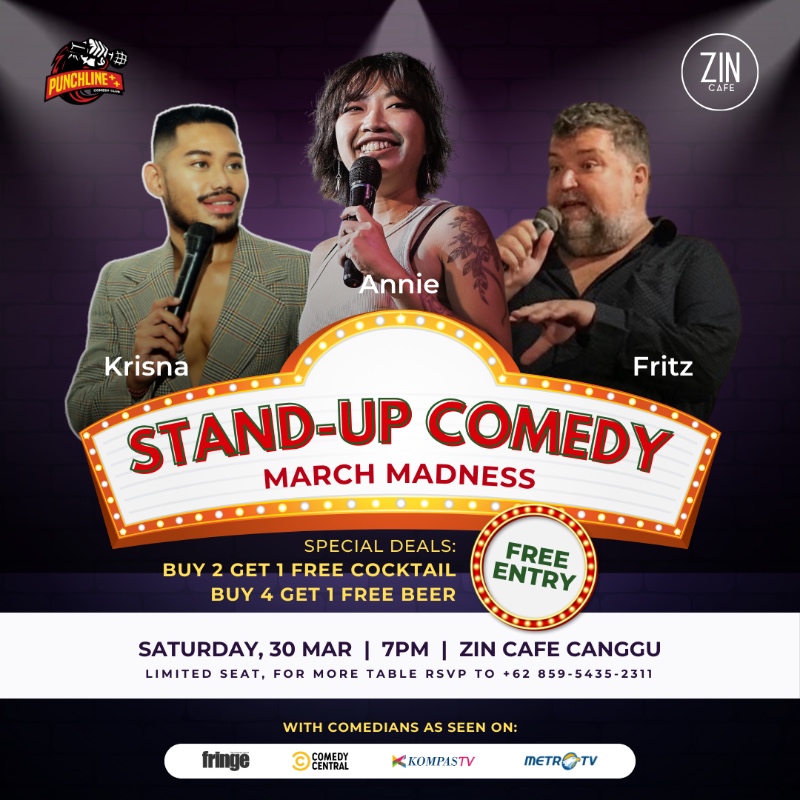 Megatix - FREE Stand-Up Comedy Show at ZIN Canggu Bali