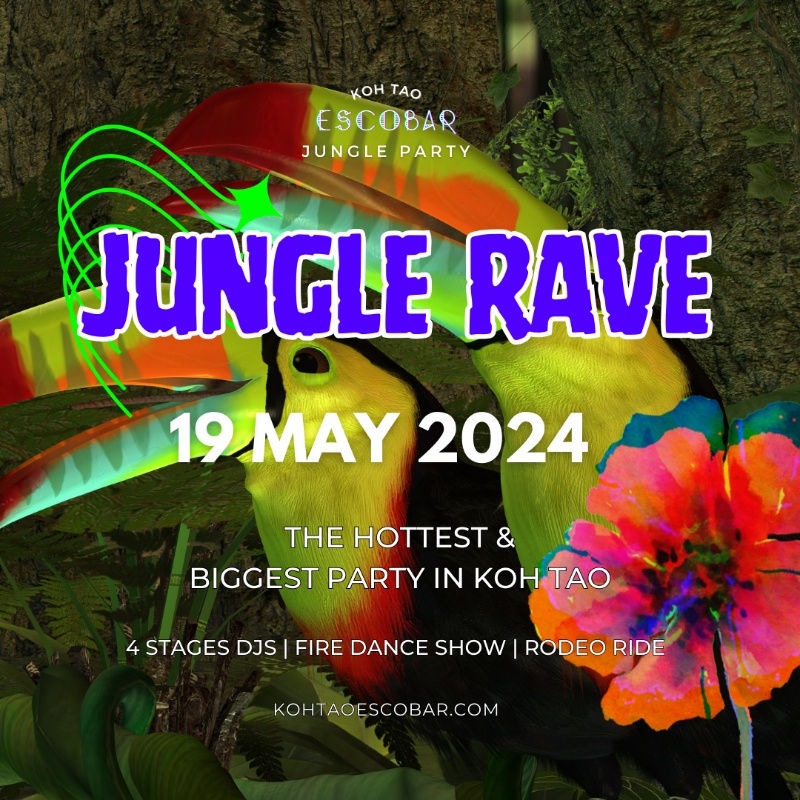 Megatix - Escobar KohTao - Jungle Rave ⚡️🌴 19.5.24