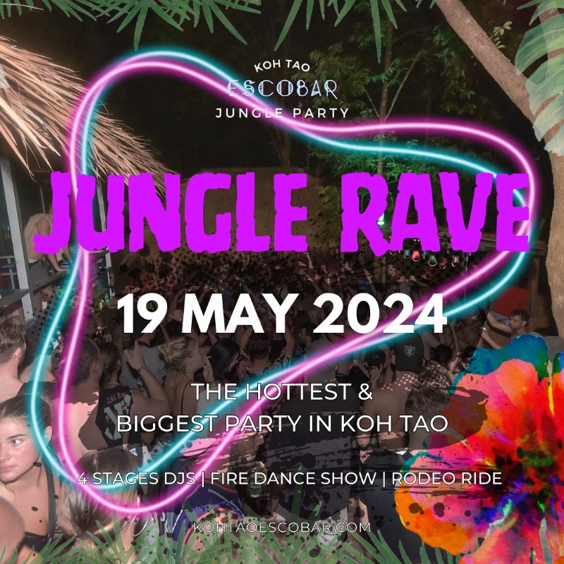 Megatix - Escobar KohTao - Jungle Rave ⚡️🌴 19.5.24