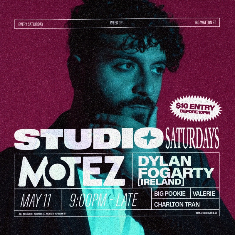 Megatix - Studio Saturdays Motez + Dylan Fogarty