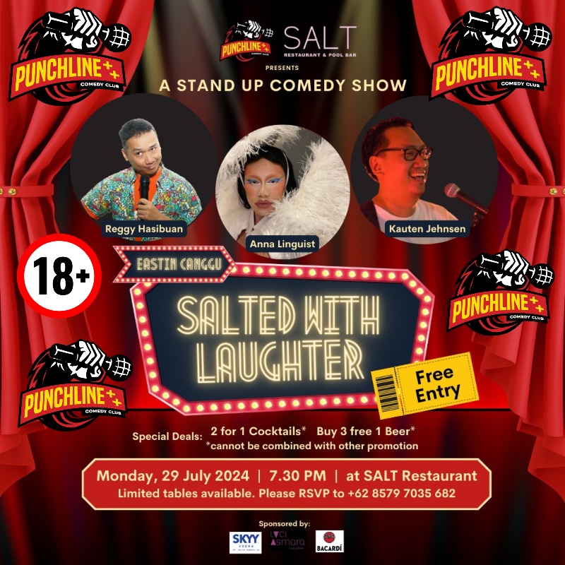 Megatix - FREE Stand-Up Comedy Show at Eastin Canggu with Punchline Plus Plus Comedy Club Bali