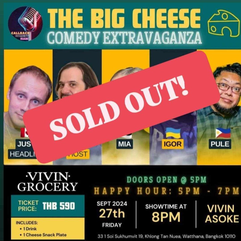 Megatix - The Big Cheese Comedy Extravaganza