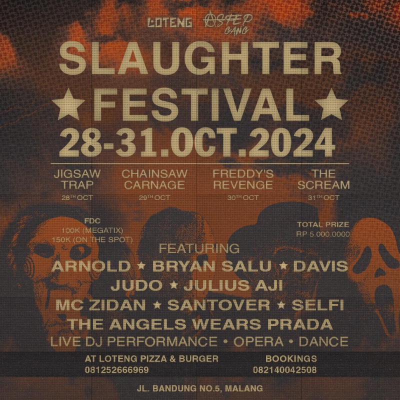 Megatix - HALLOWEEN: SLAUGHTER FESTIVAL "FREDDY'S REVENGE" (30TH OCT)