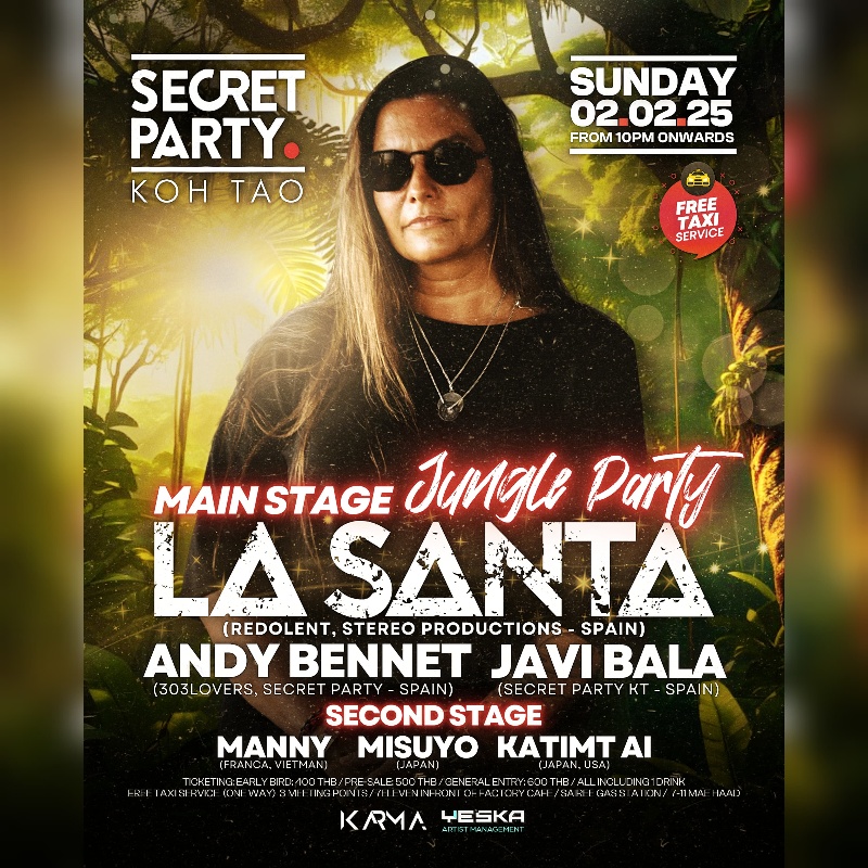 Megatix - LA SANTA @Secret Party Koh Tao