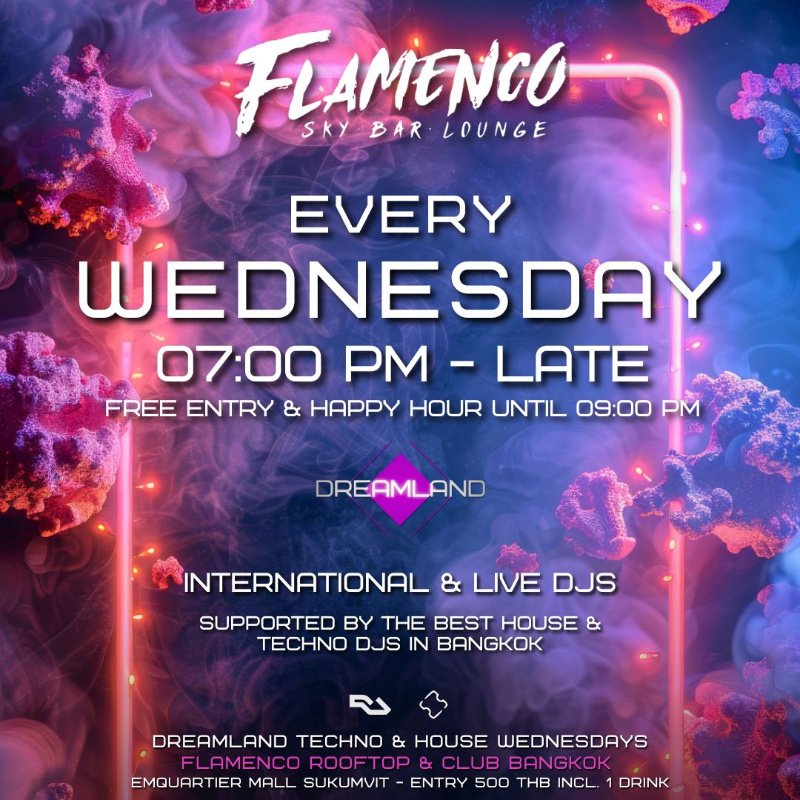 Megatix - DREAMLAND Wednesdays at Flamenco Rooftop & Bar - House ...